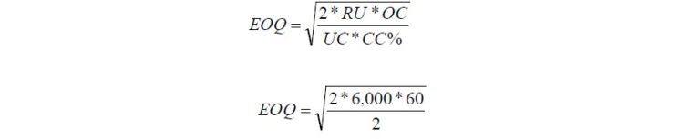 Economic Order Quantity Problems and Solutions