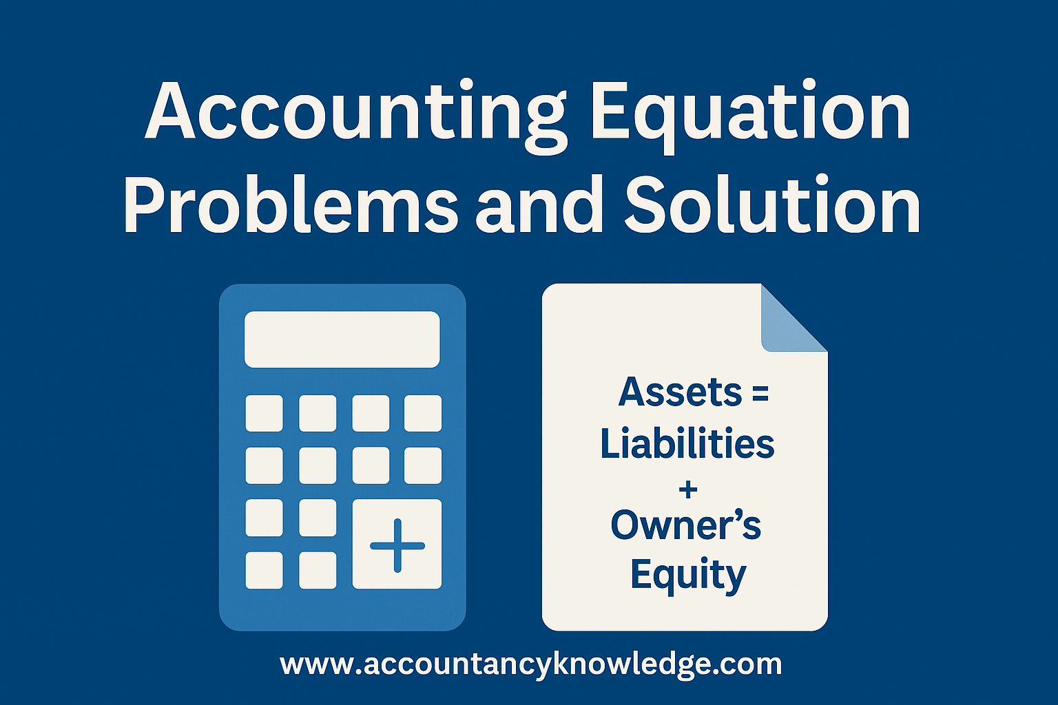 Accounting Equation Problems and Solutions - Balance Sheet Eq.